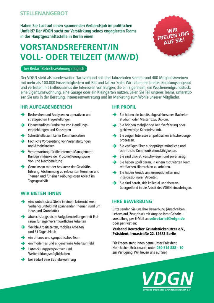 VDGN - Verband Deutscher Grundstücksnutzer e.V.